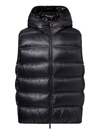 Moncler Panestrel Down Brand-logo Woven Gilet - Black