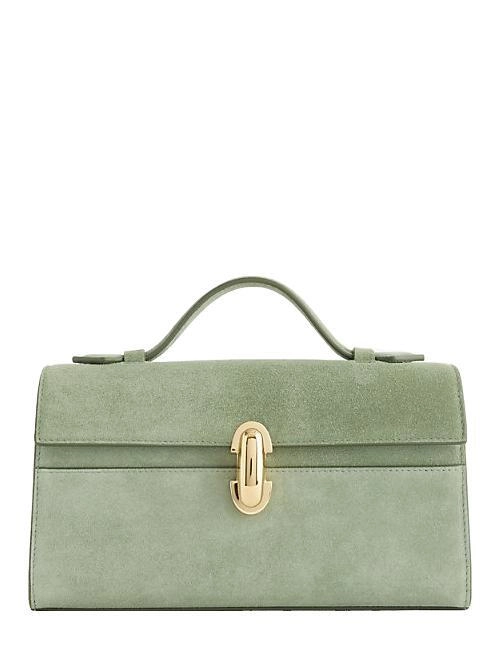 Savette Symmetry Suede Top-handle Bag - Cactus
