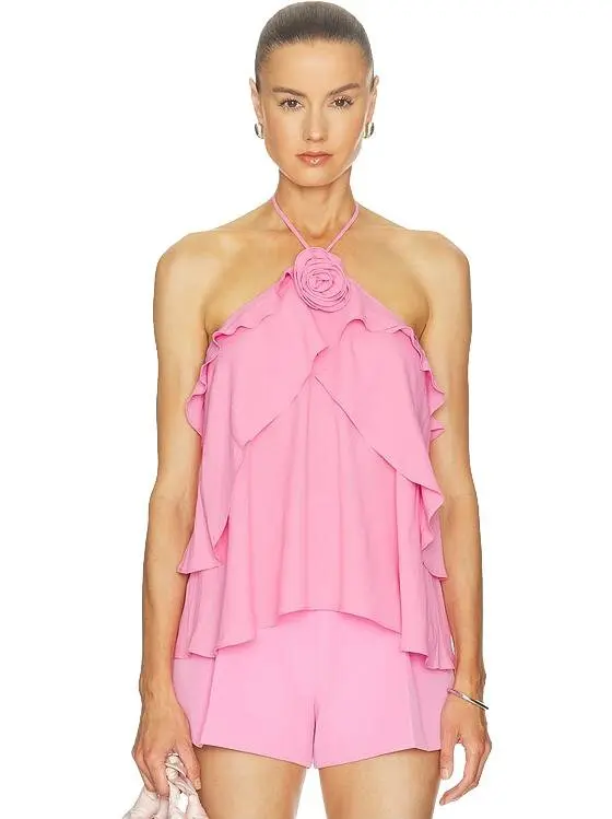 Generation Love Carrie Halter Blouse In . Also - Pink