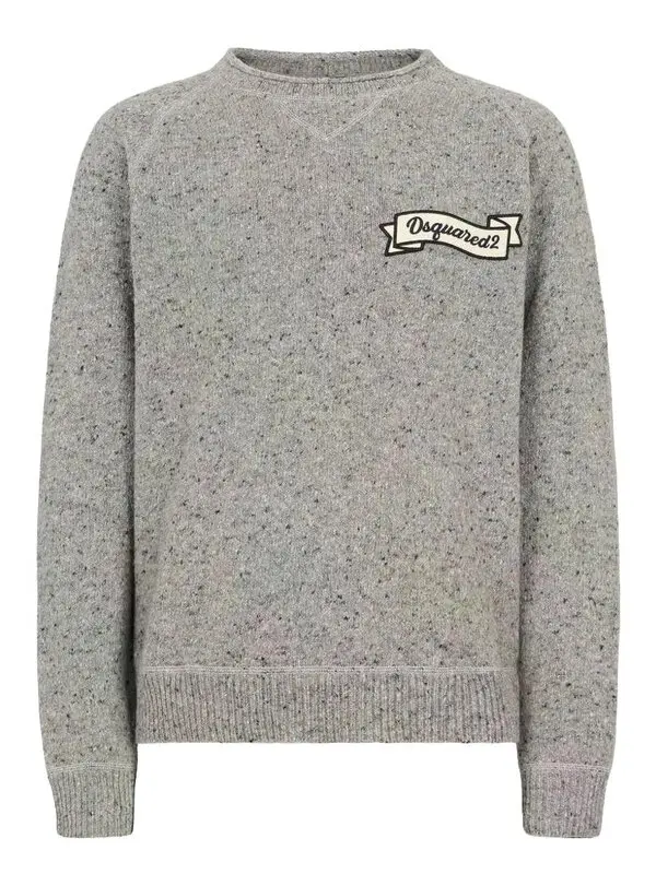 Dsquared2 Logo Patch Sweater - Grey