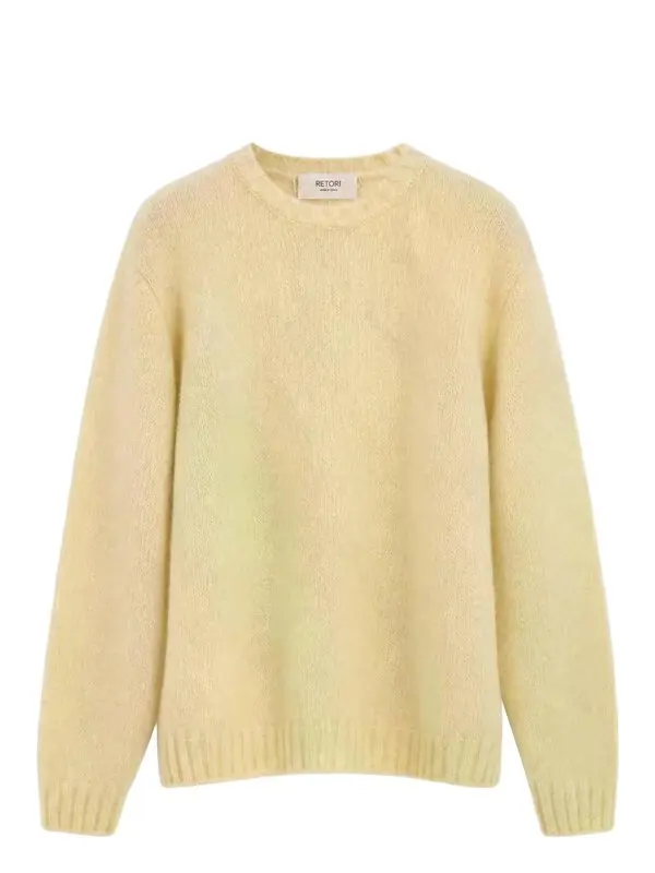 RETORI Brushed Cashmere Crew-neck Sweater - Yellow