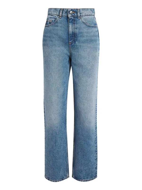 Claudie Pierlot Straight Leg Washed Denim Jeans - Blue