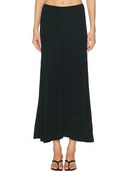 TOTEME Flared Jersey Skirt - Black