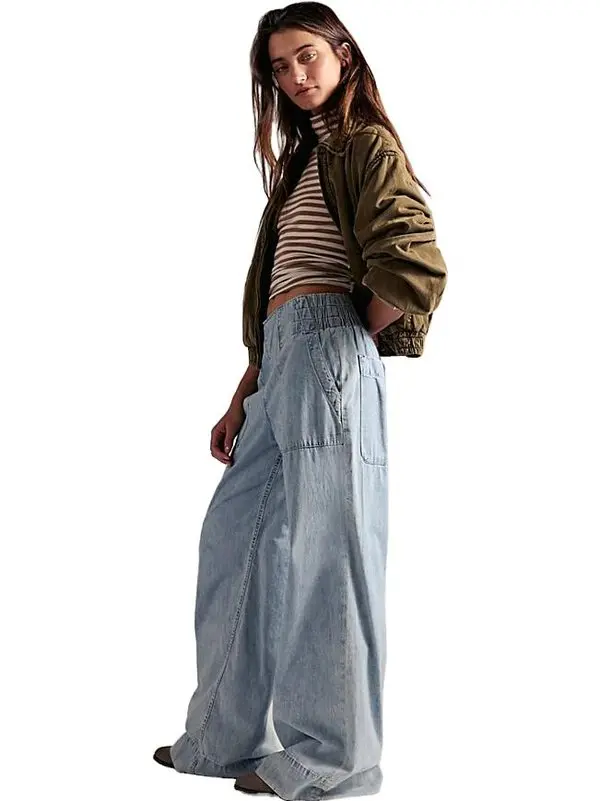 We The Free Breezy Wide-leg Denim Jeans - Dusk