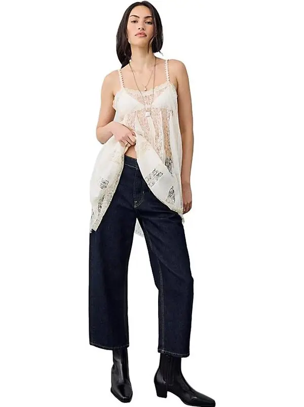 We The Free Deep Trance Dropped Boyfriend Jeans - Rinse
