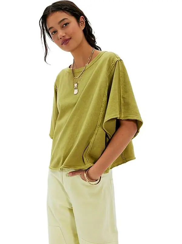We The Free Batwing Sleeve Cotton Jersey Tee - Willow