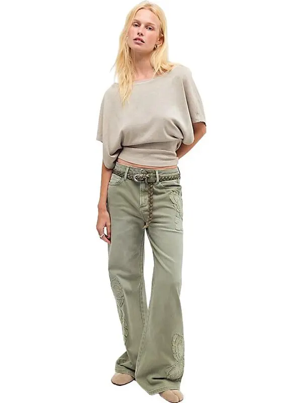 DRIFTWOOD Charlee Wide-leg Jeans At - Patchwork Palm