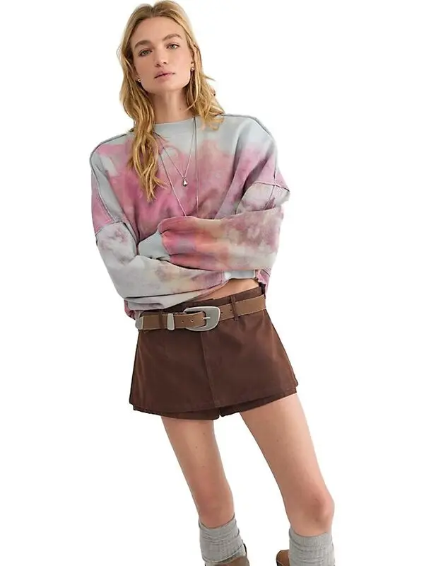 Free People Gaia" Graphic Sweatshirt - Cloud Combo