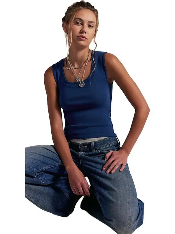 We The Free Ballad Reversible Tank Top At - Sailor Blue