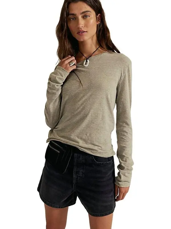 We The Free Nova Long-sleeve Heathered Tee - Caiman