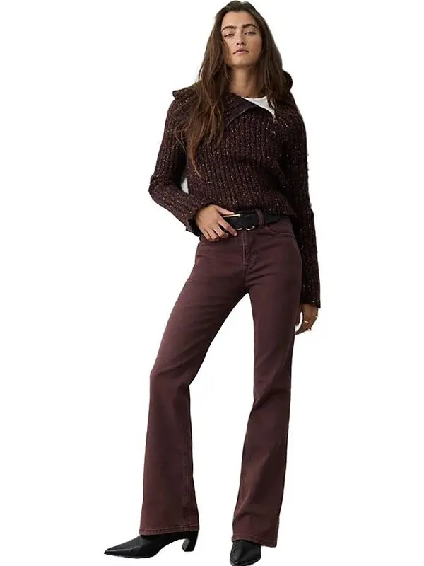 We The Free Double Knot High-rise Bootcut Jeans - Plum