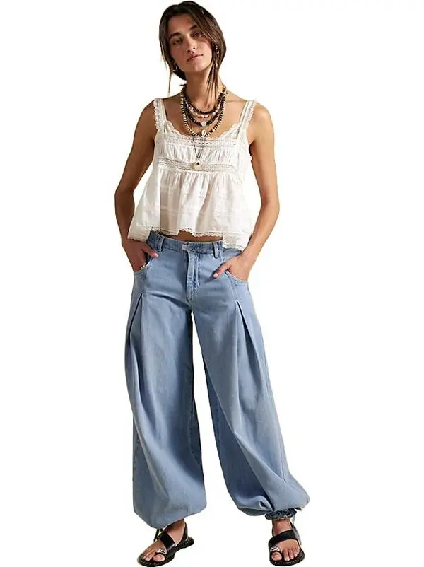 We The Free Essential Lotus Balloon Jeans - Cloudbreak