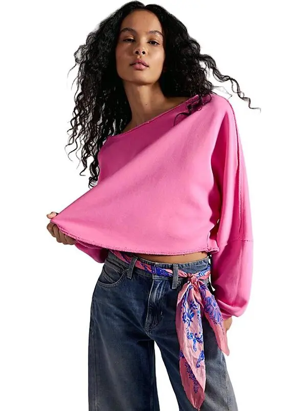 We The Free To The East" Pullover - Pink Magic