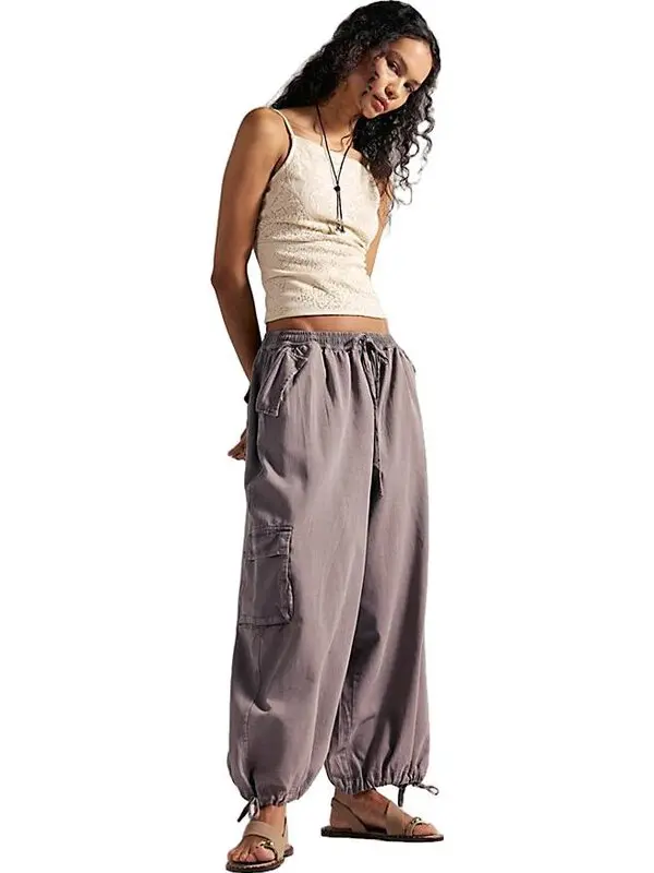 Free People Bobbi Pull-on Cargo Trousers At - Ashblown