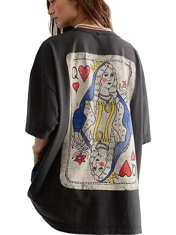 RAGABOND Oversized Queen Graphic T-shirt - Black