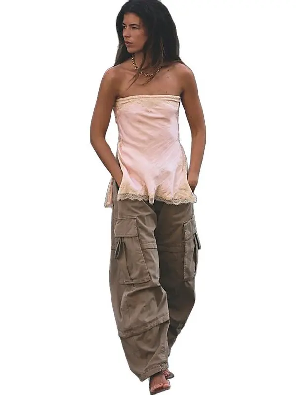 INTIMATELY Lace And Satin Tunic - Delicate Shell Combo