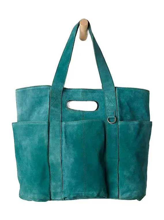 Free People Suede Caravan Tote - Pine