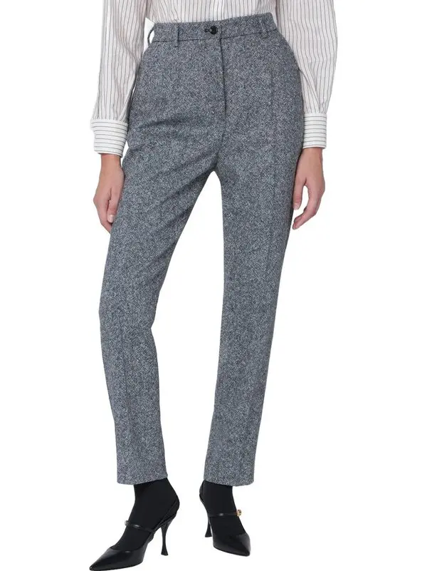 Dolce & Gabbana Wool-blend Dotted Trousers - Multicolor