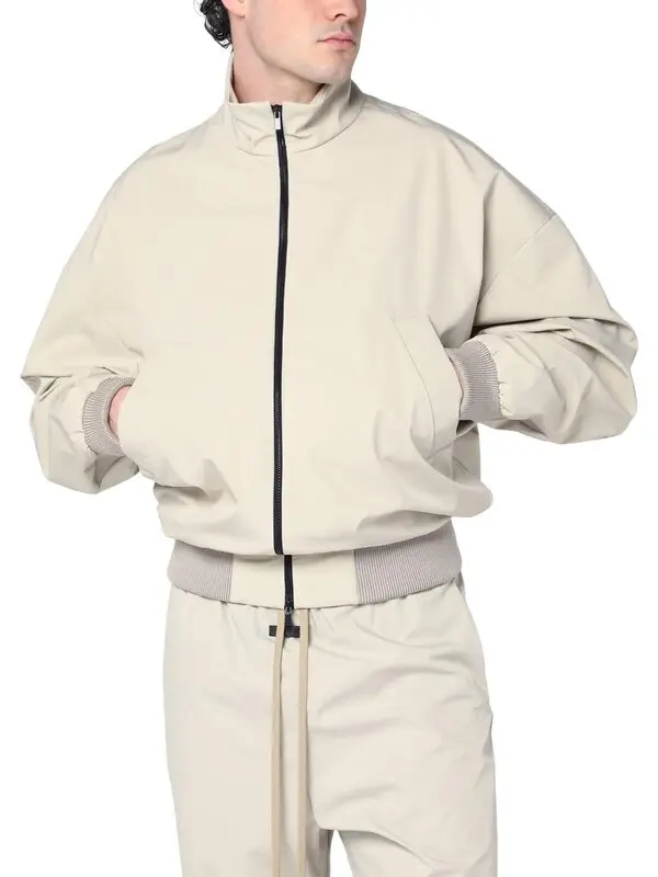 Fear Of God Bomber Jacket With Zip In Nylon Blend - Grey