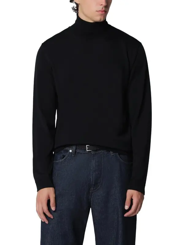 ROBERTO COLLINA Extra-fine Merino Wool Turtleneck Sweater - Black