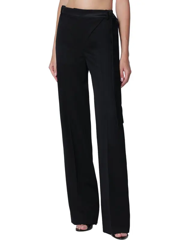 Attico Virgin Wool Tuxedo Trousers - Black