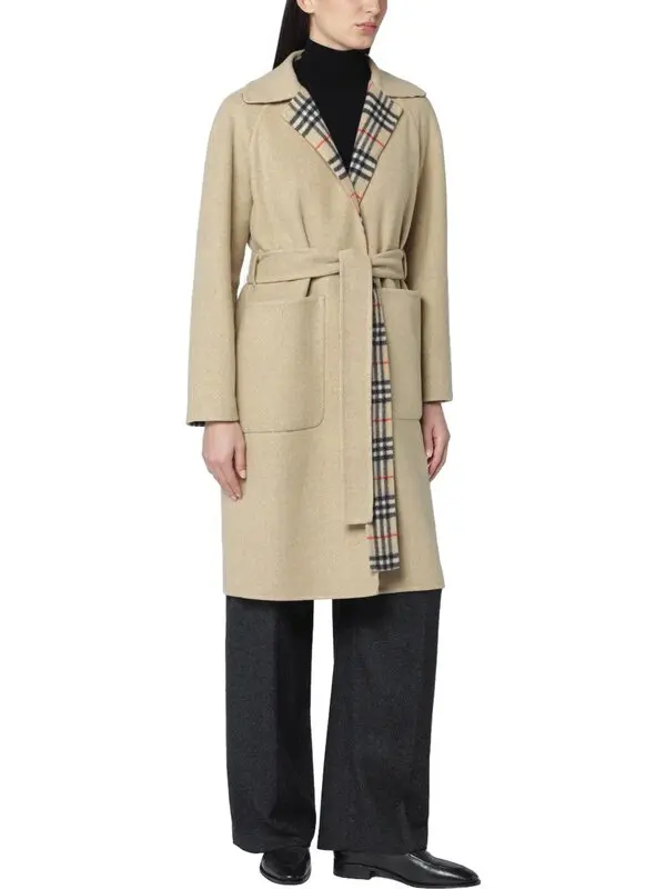 Burberry Reversible Wool Coat - Beige