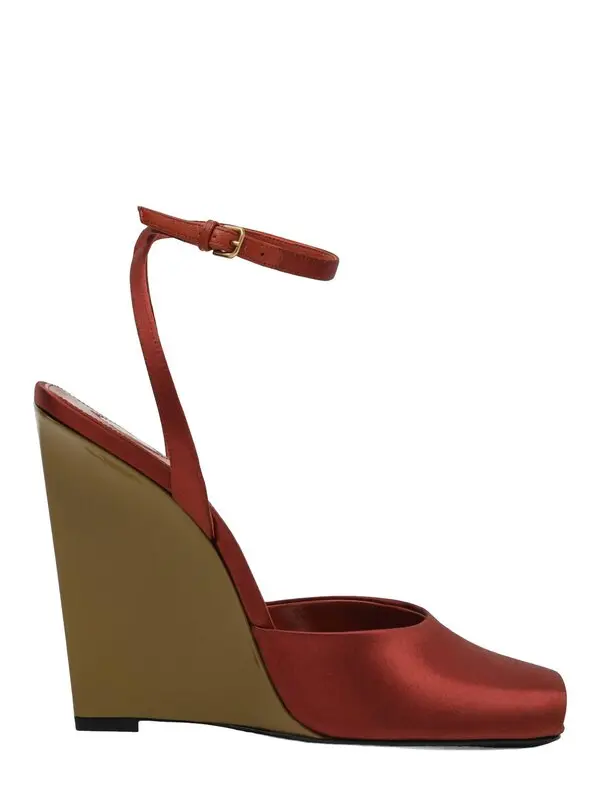 Saint Laurent Zeppe La Scandale Wedge - Brown