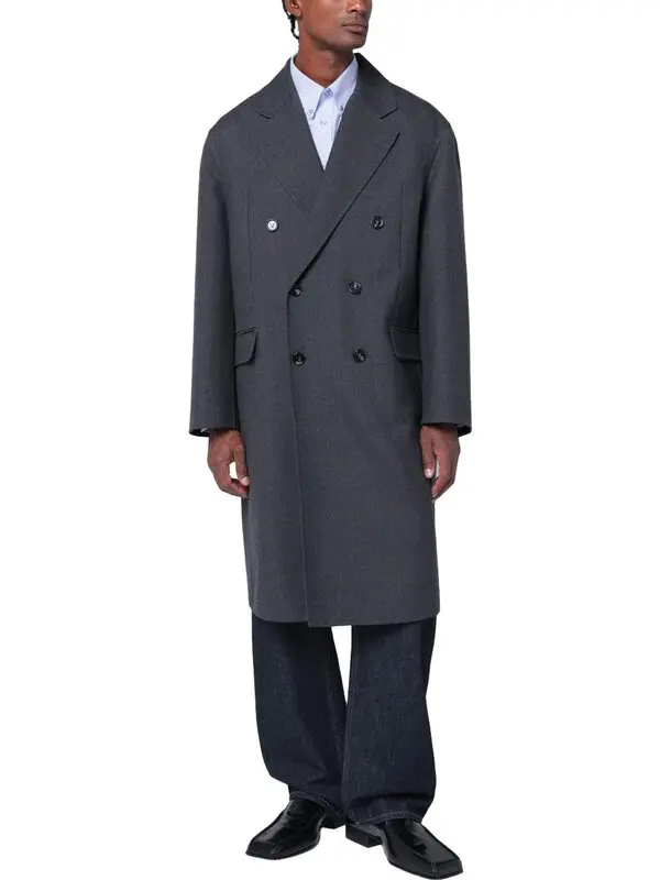 Bottega Veneta Double-breasted Wool Coat - Grey