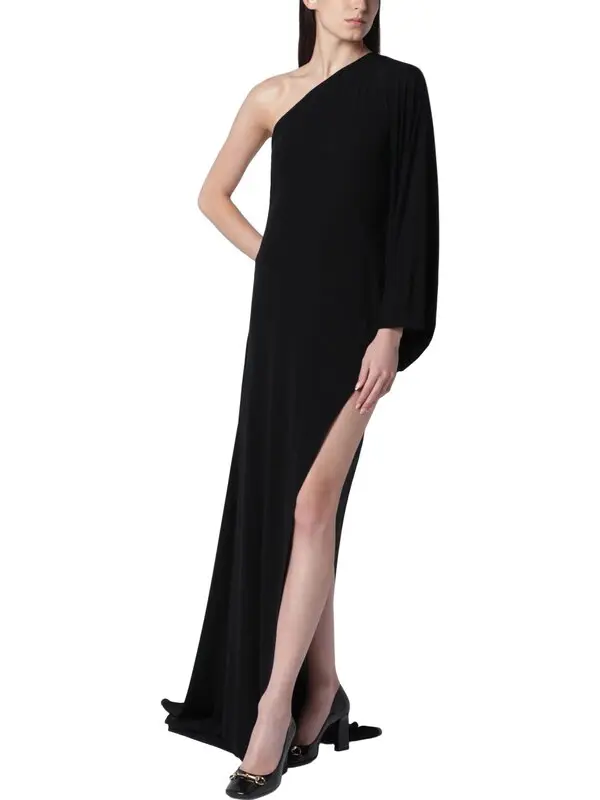 Gucci One-shoulder Viscose Jersey Maxi Dress - Black