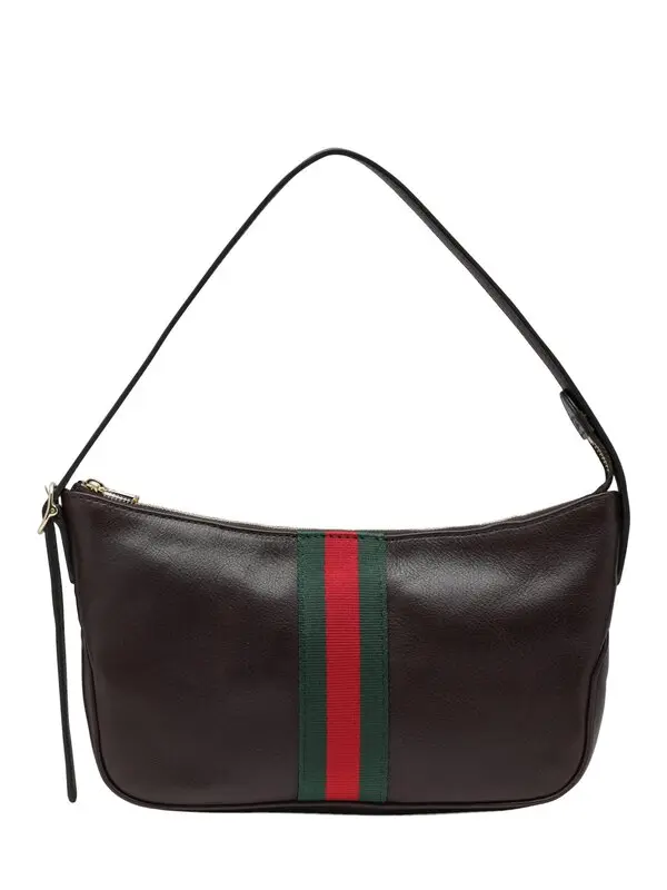 Gucci Small Lunetta Leather Bag - Brown