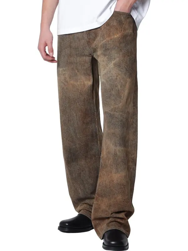 AGOLDE Afton Straight Leg Jeans In Faded Copper - Brown