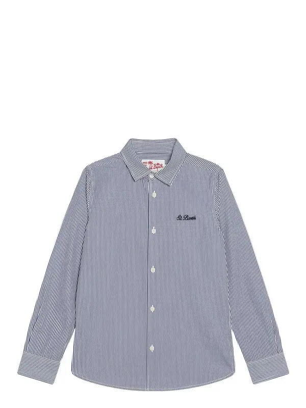 MC2 SAINT BARTH Striped Shirt With Snoopy Print - Multicolor