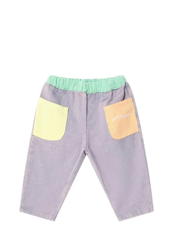 BOBO CHOSES Colour-block Trousers In Cotton - Multicolor