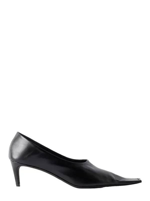 Khaite Marlene Leather Pumps - Black