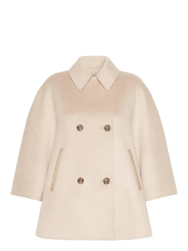 Max Mara Cashmere Double-breasted Cape - Beige