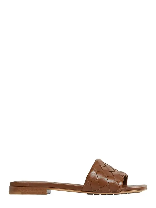Bottega Veneta Lambskin Parco Mules - Red