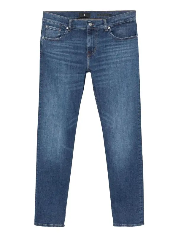 7 For All Mankind Straight Leg Trousers - Blue