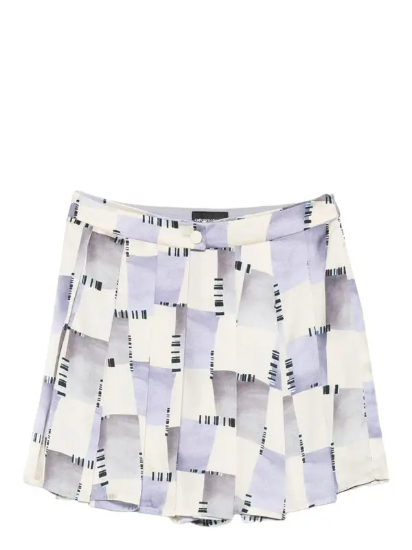 Emporio Armani Printed Pleated Shorts - Multi
