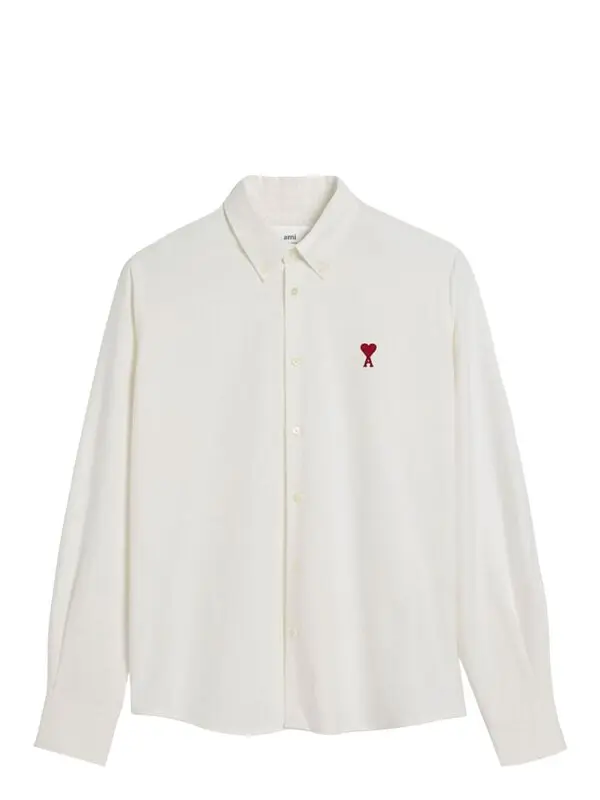 AMI Paris De Coeur Cotton Shirt - White