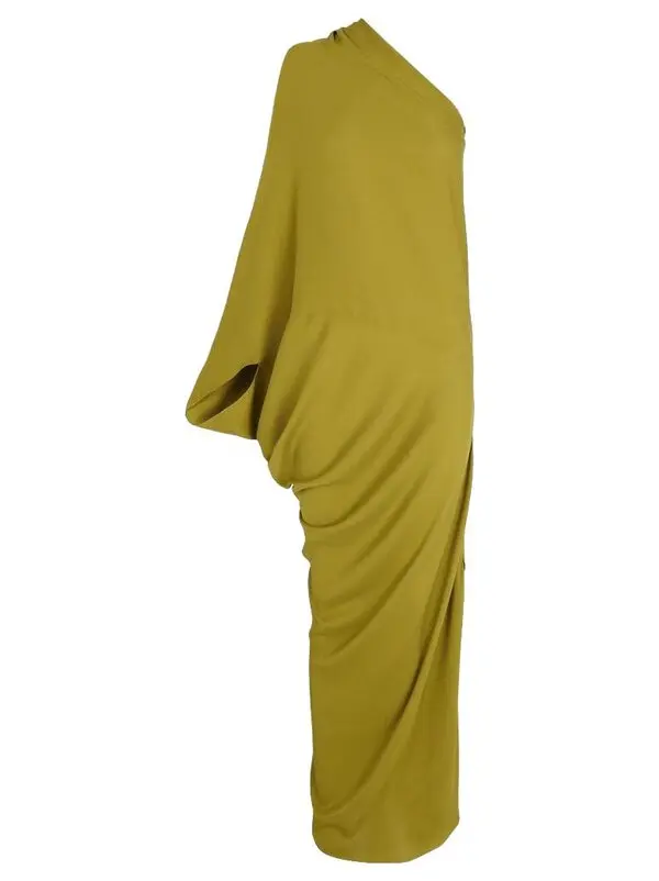 CORTANA Delore Silk Long Dress - Green
