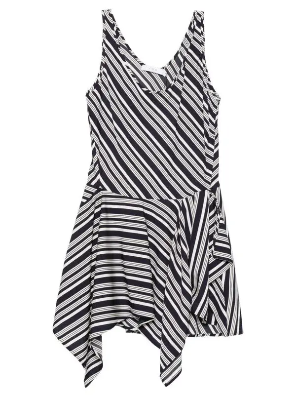 IRO PARIS Unya Asymmetrical Stripe Dress - Multi