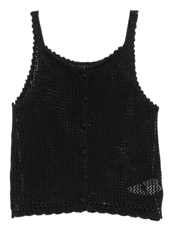 DUNST Linen And Cotton Blend Top - Black