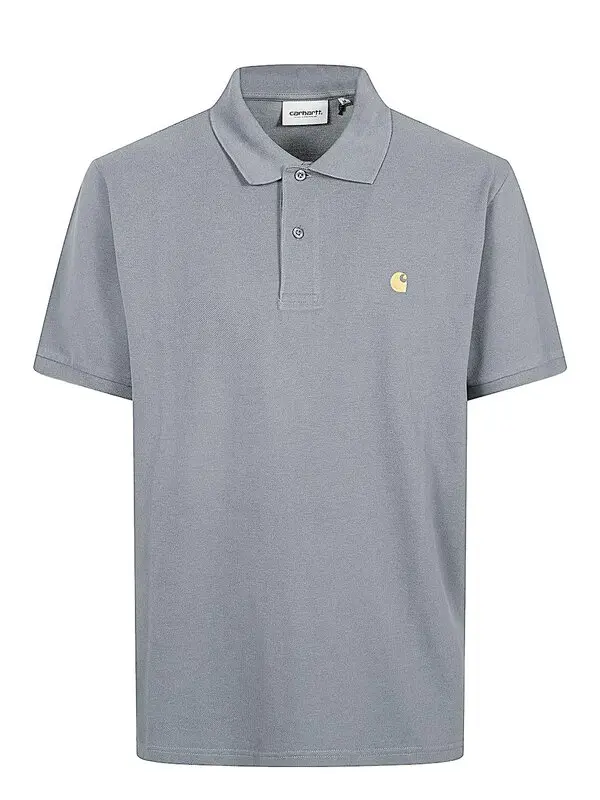 Carhartt Work In Progress Logo Cotton Polo Shirt - Blue