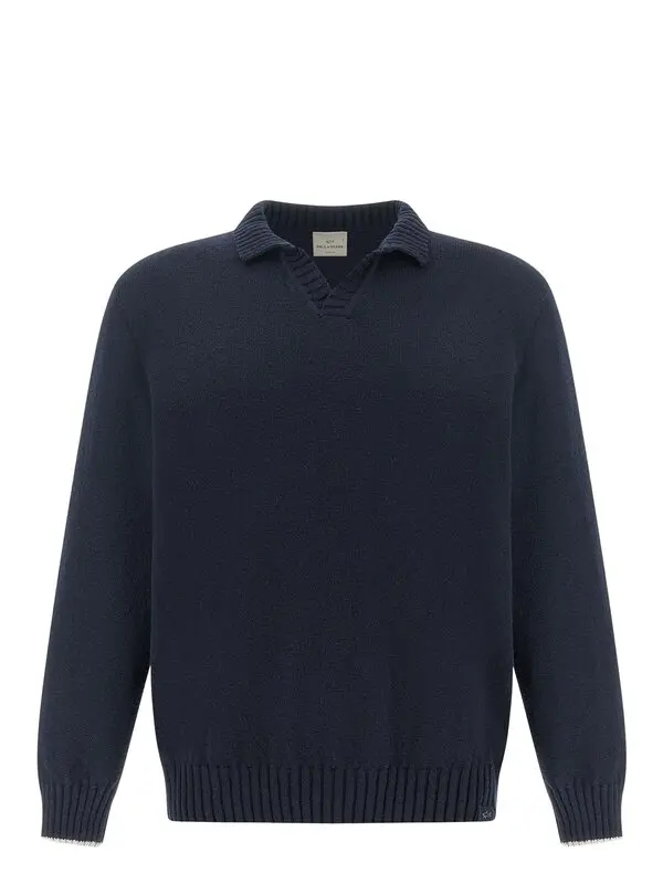 Paul & Shark Open-neck Cotton Polo Shirt - Blue