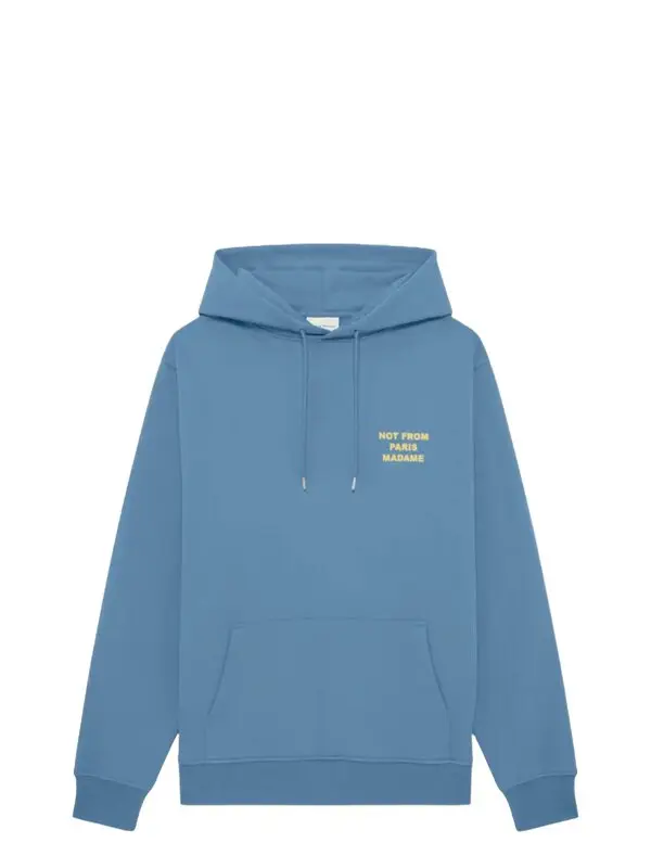 Drole De Monsieur Slogan Hoodie - Blue