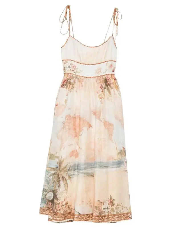 Zimmermann Mahon Linen Picnic Dress - Multi