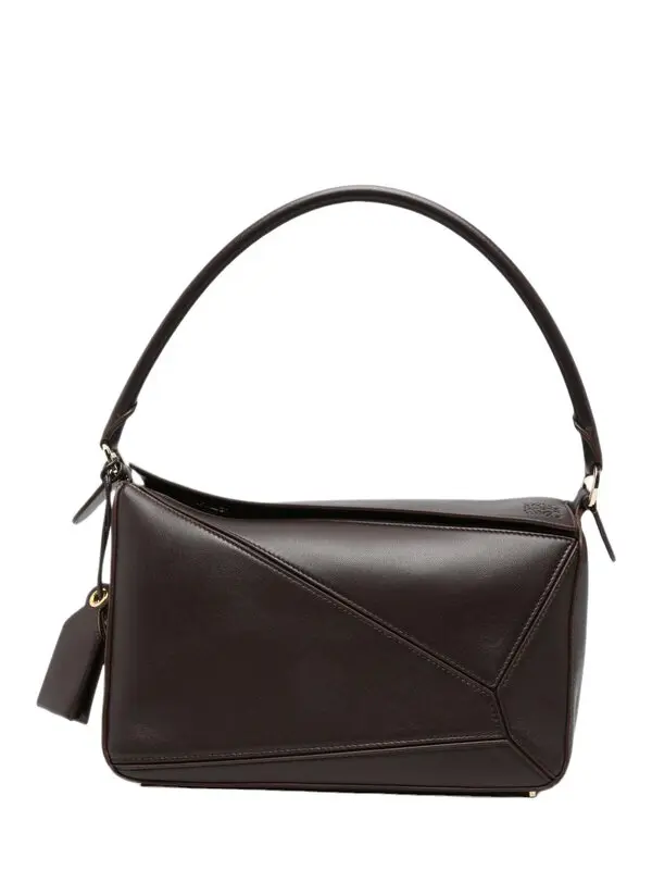 Loewe Puzzle Featherlight Medium Leather Handbag - Brown