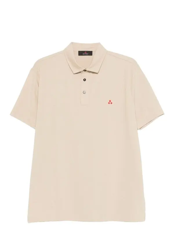 Peuterey Polo Shirt With Logo - Beige