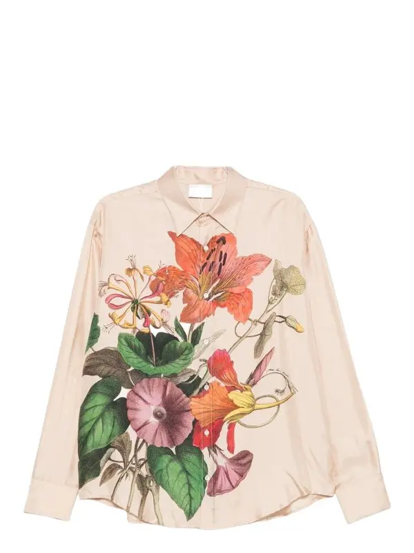 PIERRE-LOUIS MASCIA Printed Silk Shirt - White