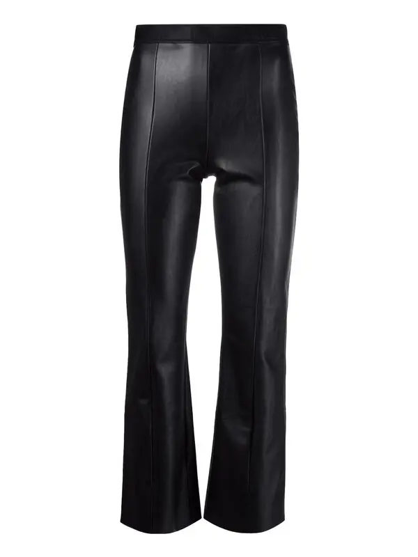 Wolford Jenna High Waisted Bootcut Cropped Trousers - Black